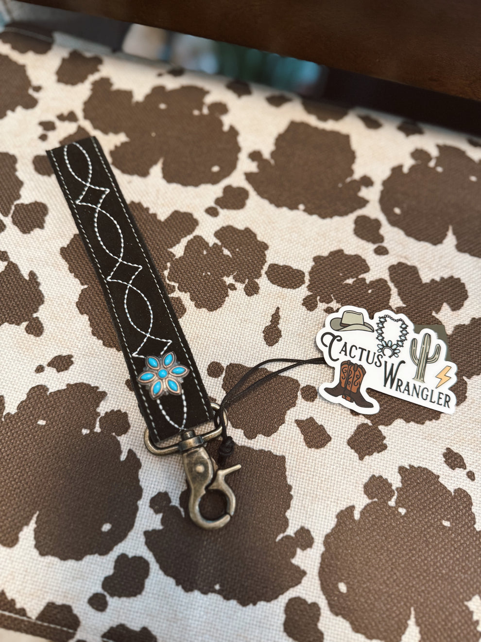 Black Rodeo Rose Key Fob – Cactus Wrangler